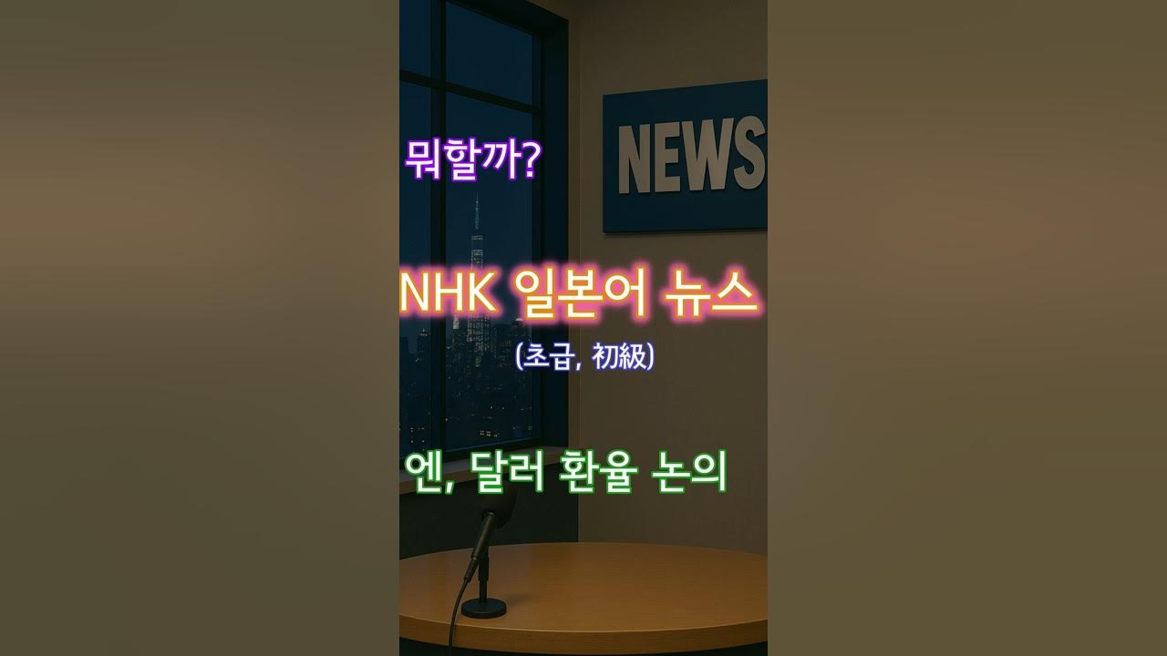 NHK 뉴스(초급), '엔, 달러 환율 논의', 250425-1930BS, #일본어듣기 #일본어뉴스듣기 #일본어학습 #뭐할까 #NHK뉴스 #NHKニュース #Shorts ...