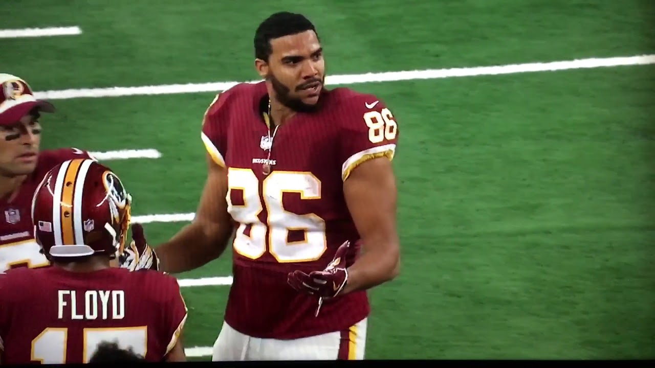 Xavier Woods Helmet to Helmet hit on Jordan Reed - YouTube