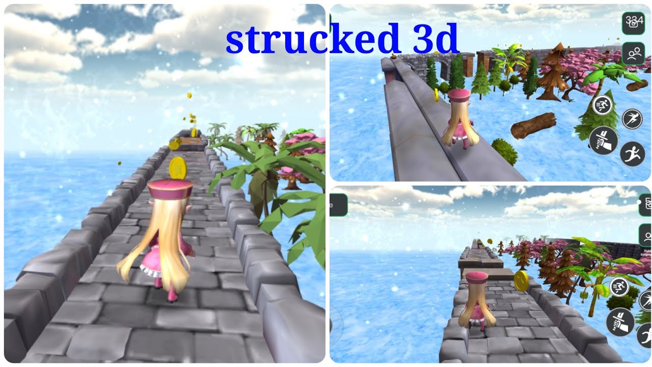 strucked 3d - game make like a temple run - YouTube