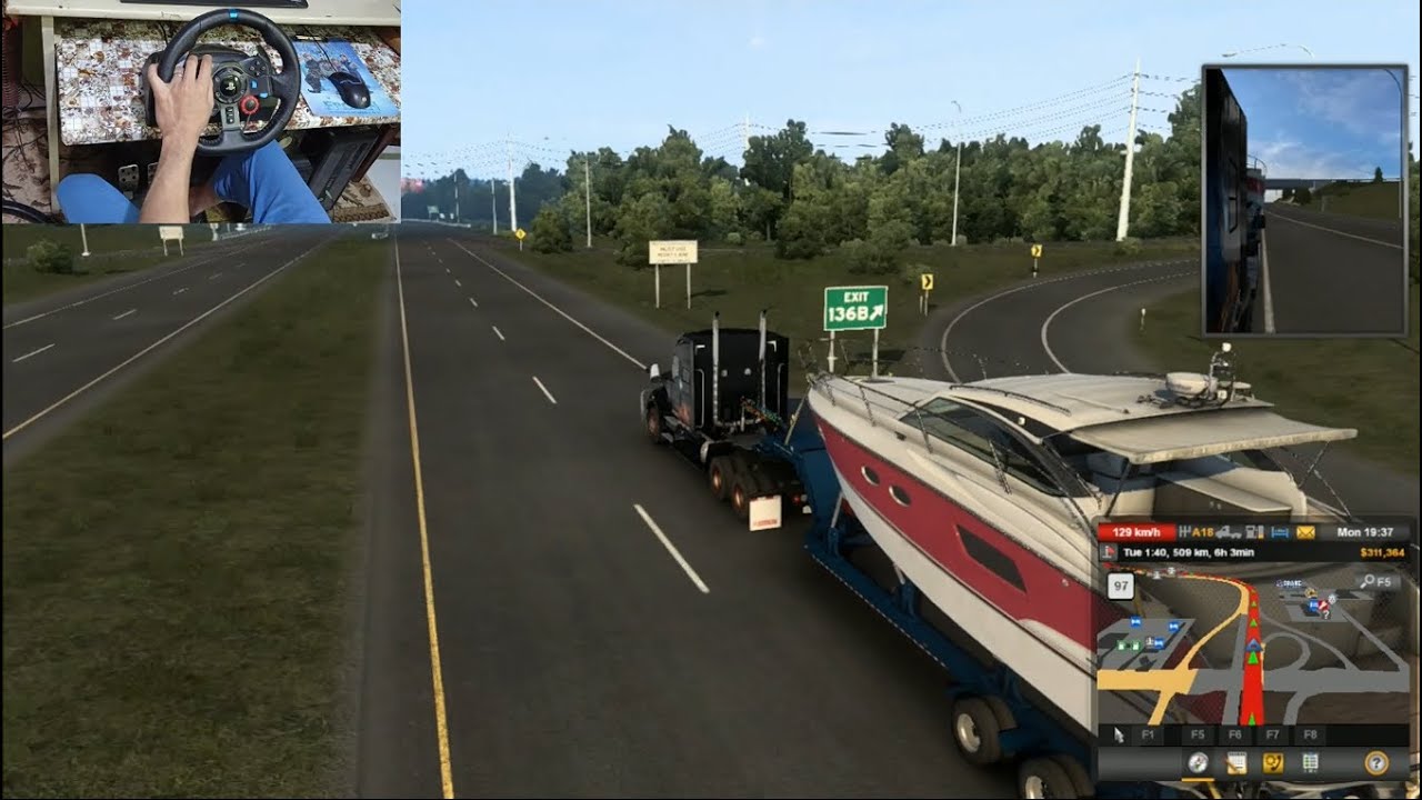 Boat delivering - American Truck Simulator - Logitech G29 - YouTube