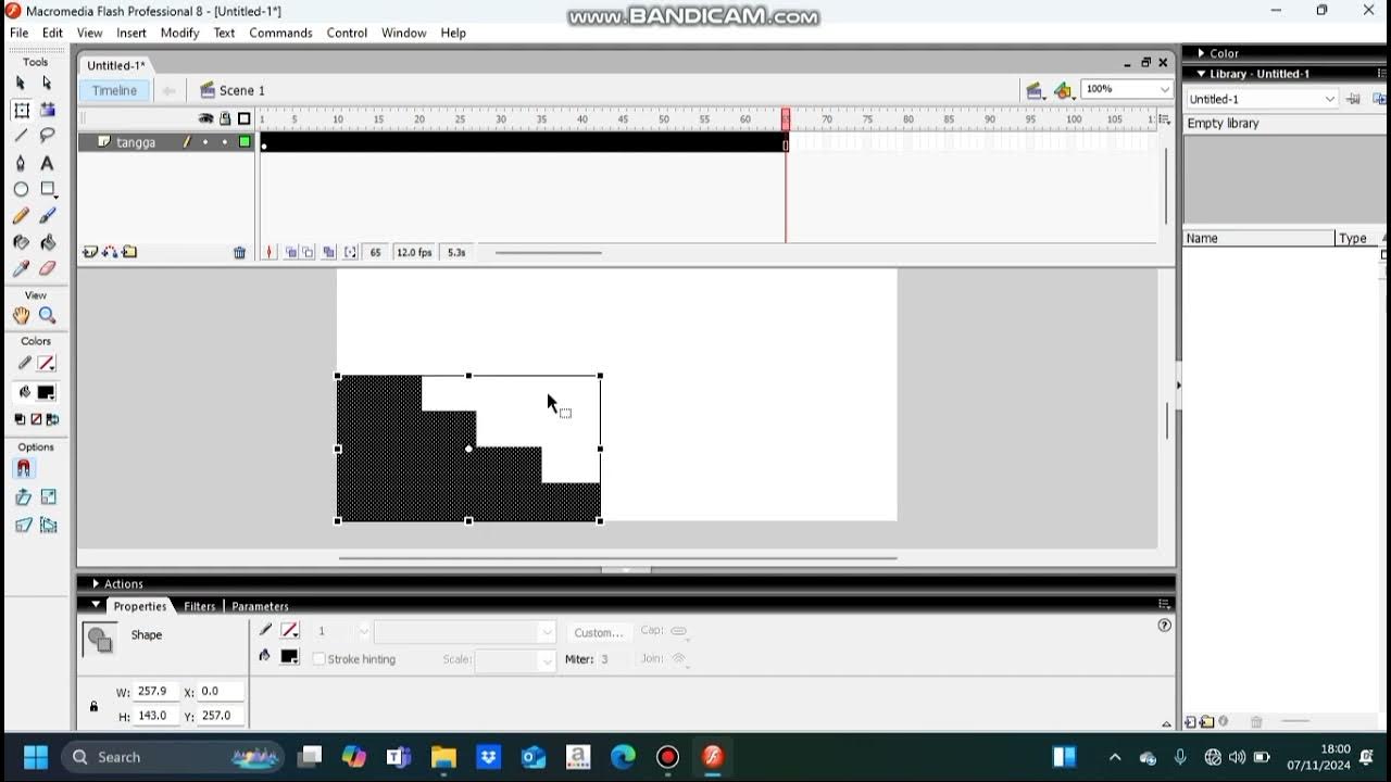 tutorial dasar macromedia flash 8 membuat animasi bola dan tangga - YouTube