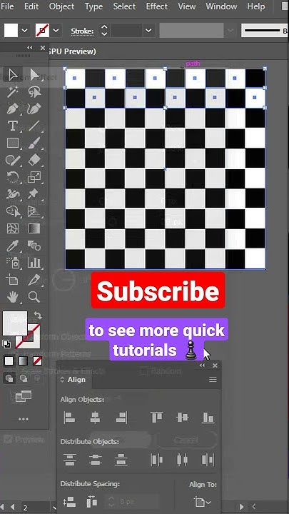Chess board pattern in Adobe Illustrator 2021 | Adobe Illustrator ...