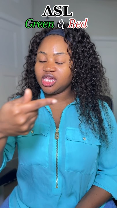 Colors in ASL: How to sign “green” and “red” in #asl - YouTube
