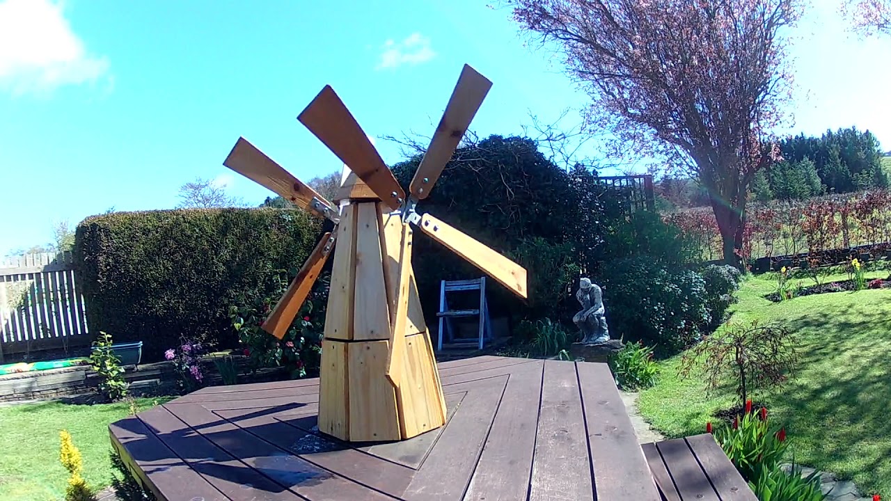 DIY Model Garden Windmill with Swivelling Motion - YouTube