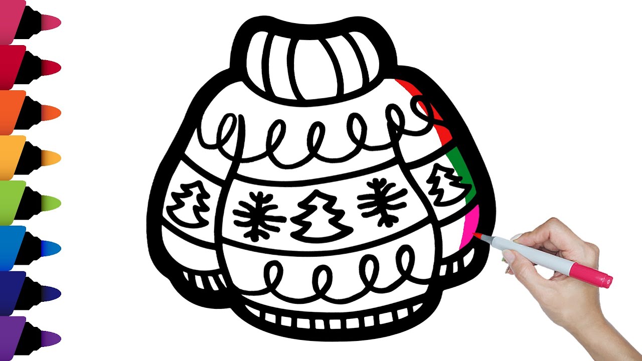 How to Draw a sweater | 스웨터 그리는 방법 | step by step - Easy Drawings # ...