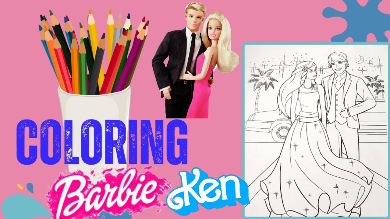 Barbie and Ken. Barbie & Ken coloring video. Coloring pages #barbie # ...