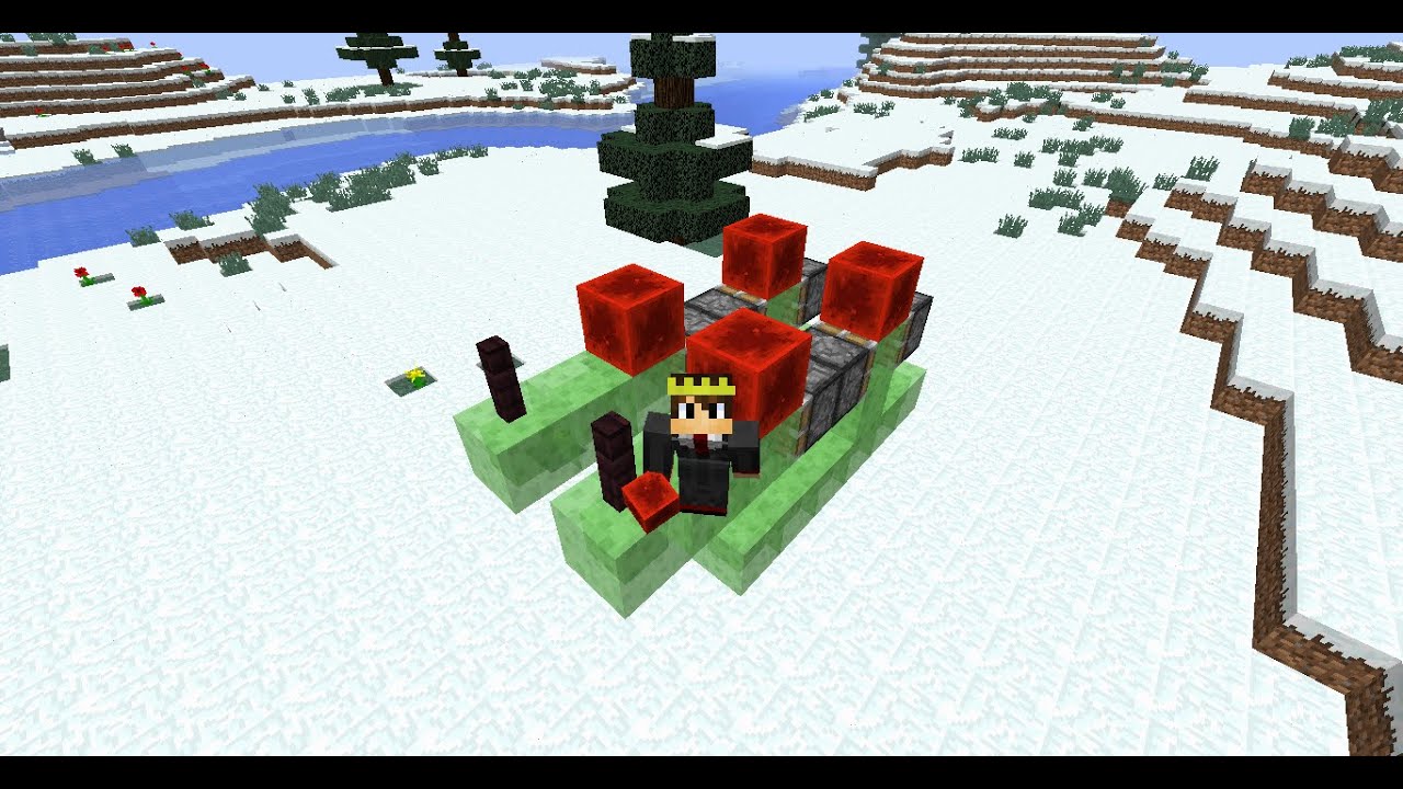 How To Make A Moving Snowmobile In Minecraft (Very Easy and No Mods ...