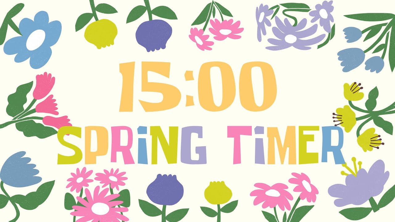 15 Minute Timer with Relaxing Piano Music and Alarm| Spring Theme - YouTube