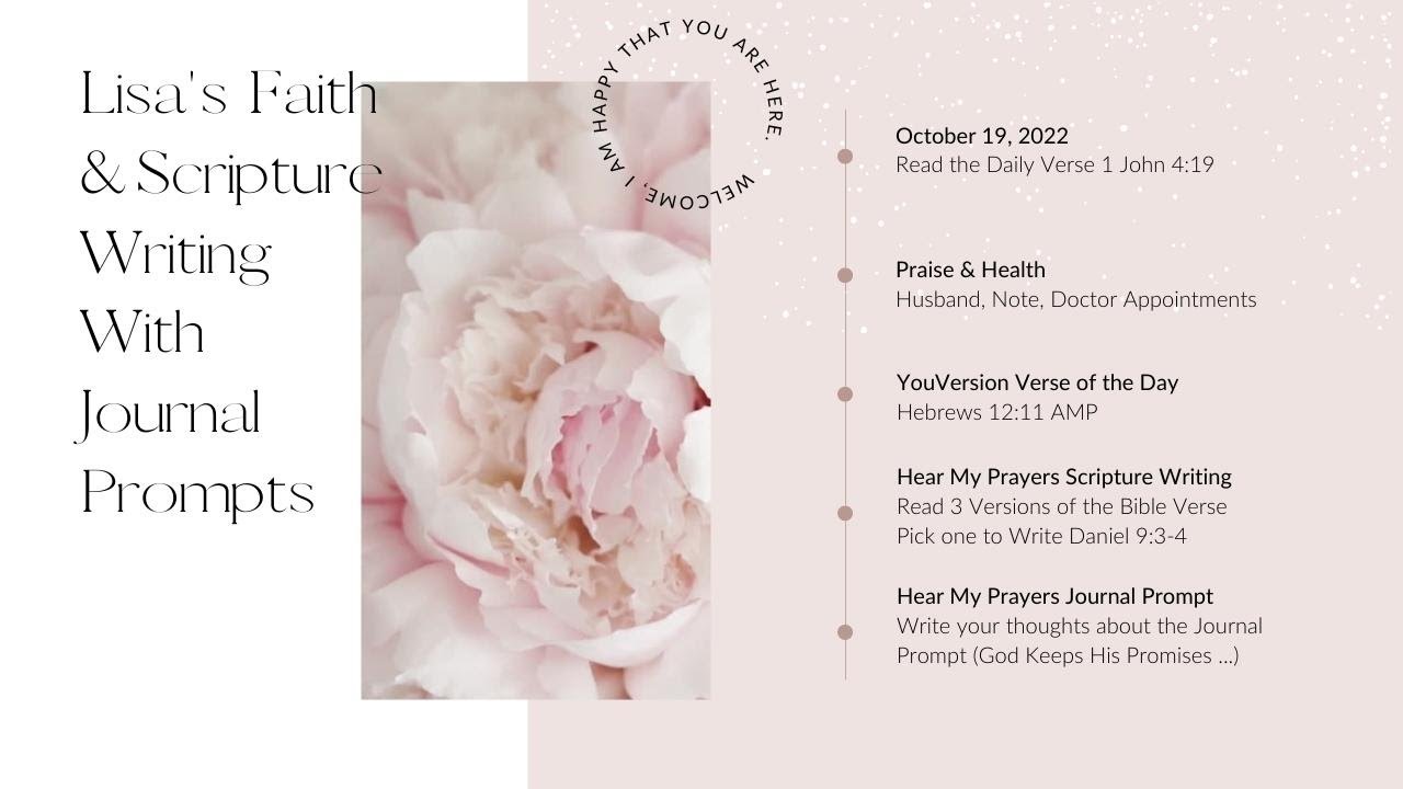 Scripture Writing and Journaling Prompt || Prayerful Planner || Hear My ...
