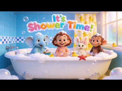 Splish Splash Bath Song for Kids 🚿 | Shower Time Song | Nursery Rhymes | Teana Tales