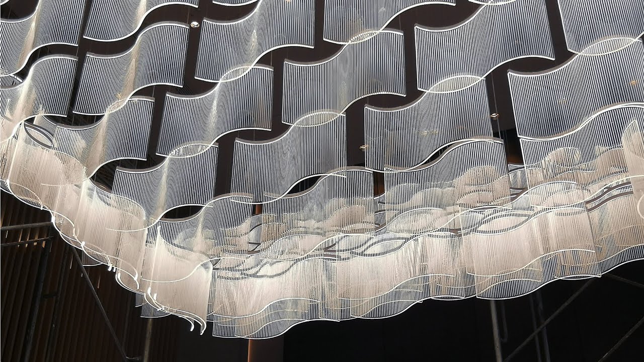 Modern customized acrylic square project art light - YouTube