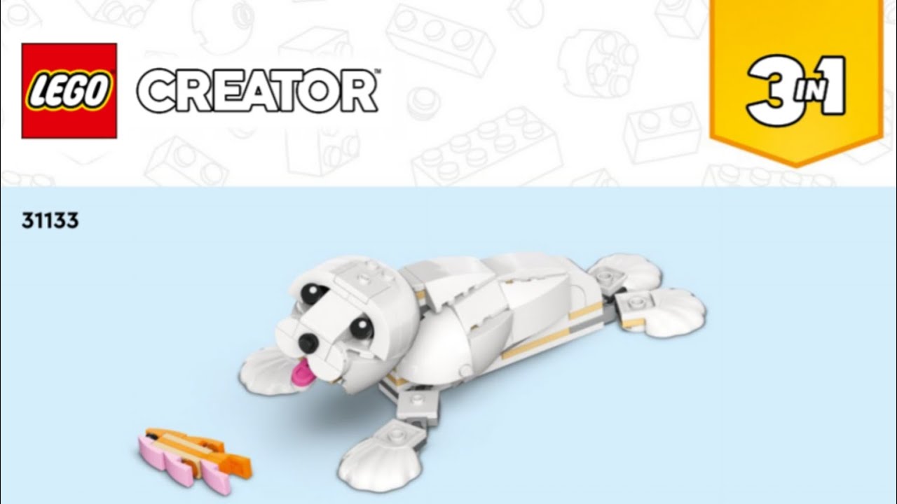 New Lego Creator 3in1 Seal Build Instructions 2023 - YouTube