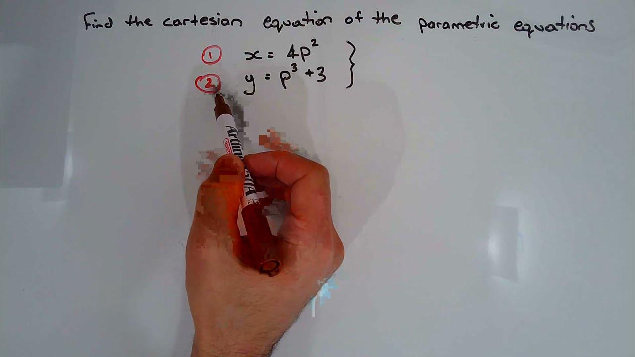 How to convert a set of parametric equations into Cartesian form ...