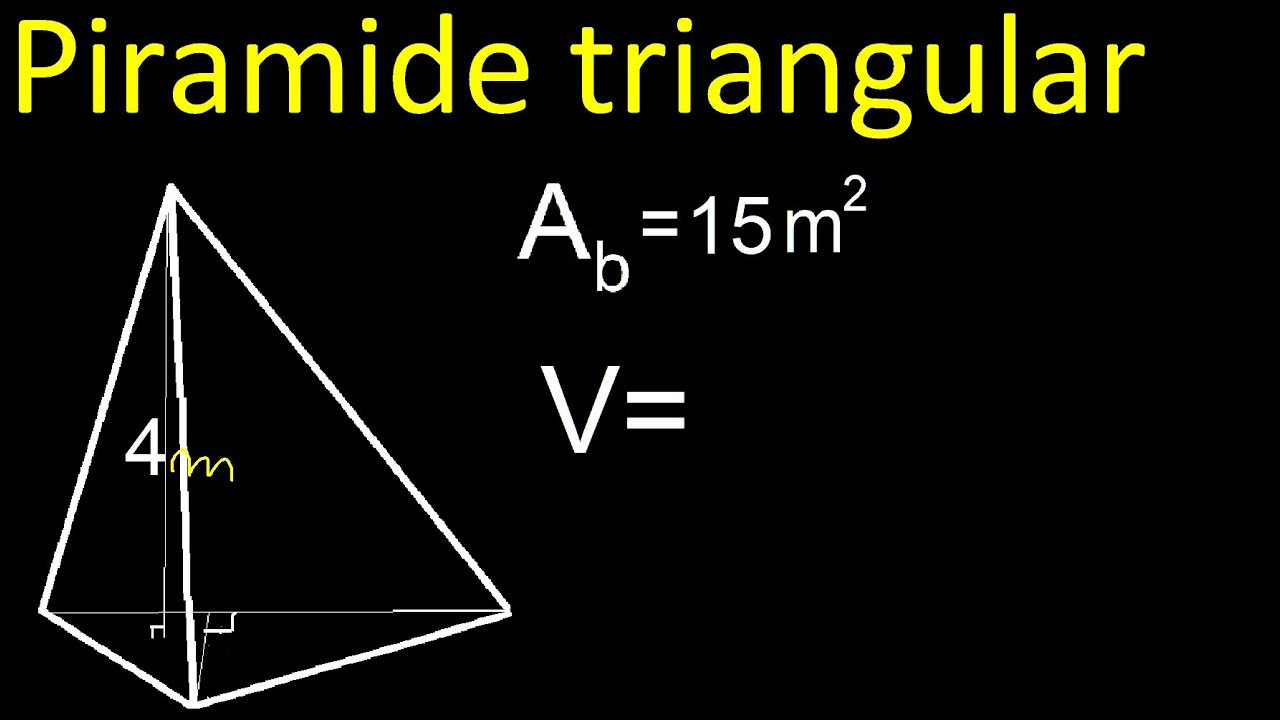Volumen de un Piramide triangular , formula - YouTube