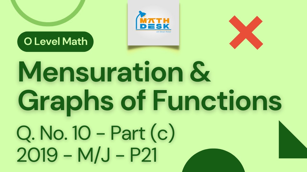 Mensuration and Graphs of Function - Part (d) | OL Math | Past Paper ...