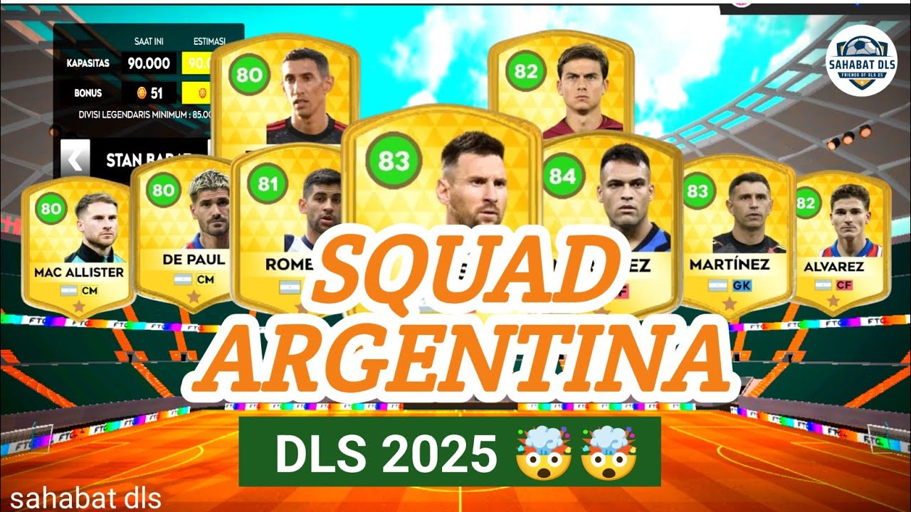 DLS 25 Squad Argentina Dream League Soccer 2025 - YouTube