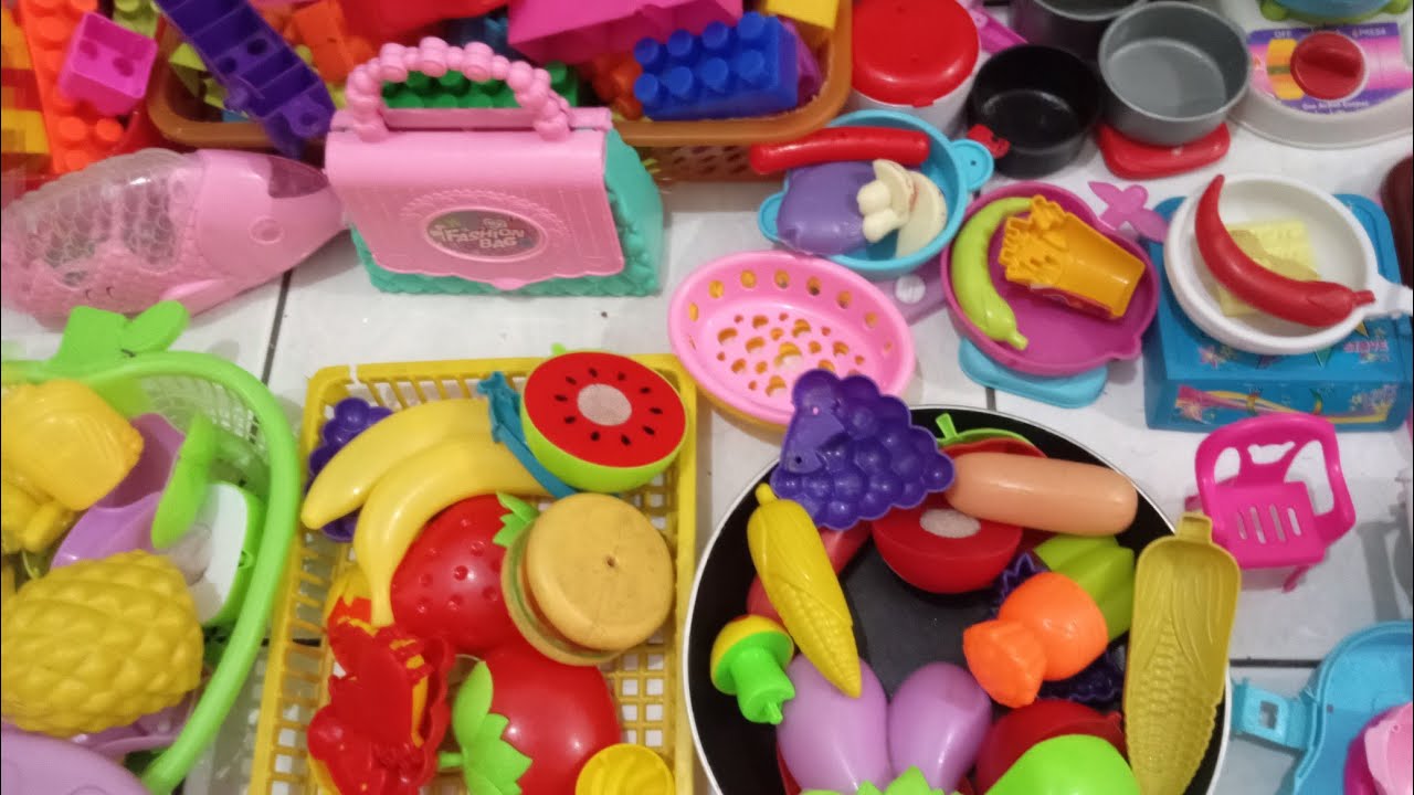 Mainan Masak Masakan Miniatur Makanan Sosis Telur ikan buah buahan es ...