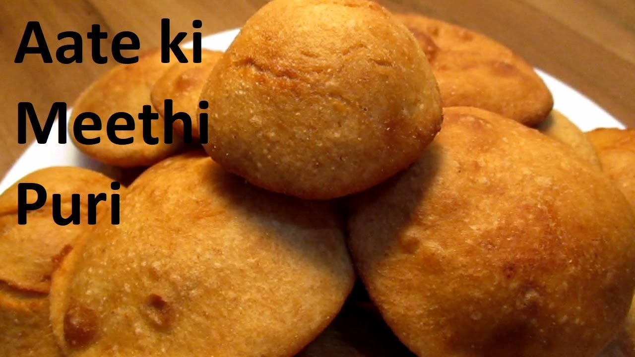 आटे की खस्ता मीठी पुरी / Sweet Puri / Meethi Poori / Travel Food / Holi ...