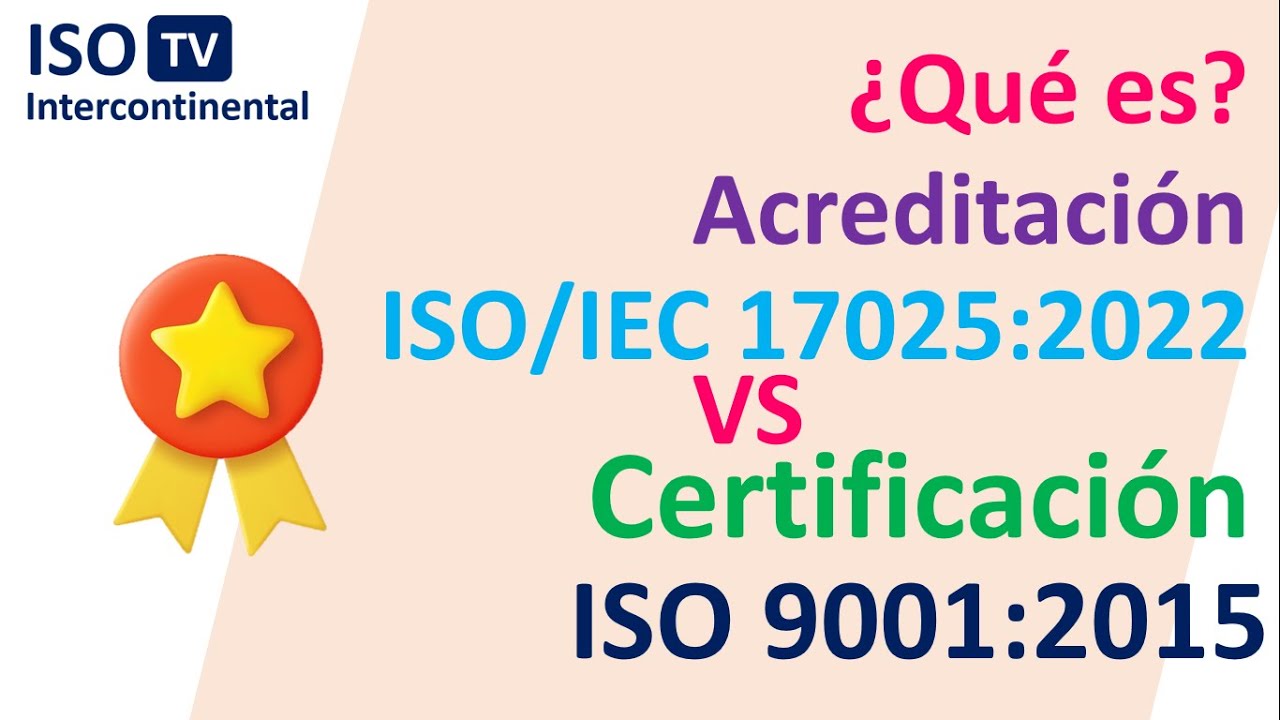 ISO IEC 17025 Acreditación vs Certificación ISO 9001:2015 - YouTube