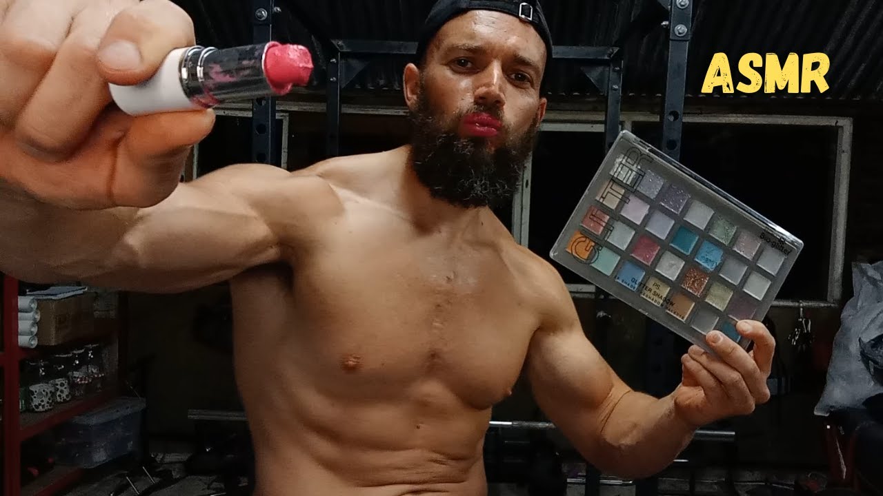 ASMR Gym Bro 💪 Does Your Makeup | ASMR Roleplay - YouTube