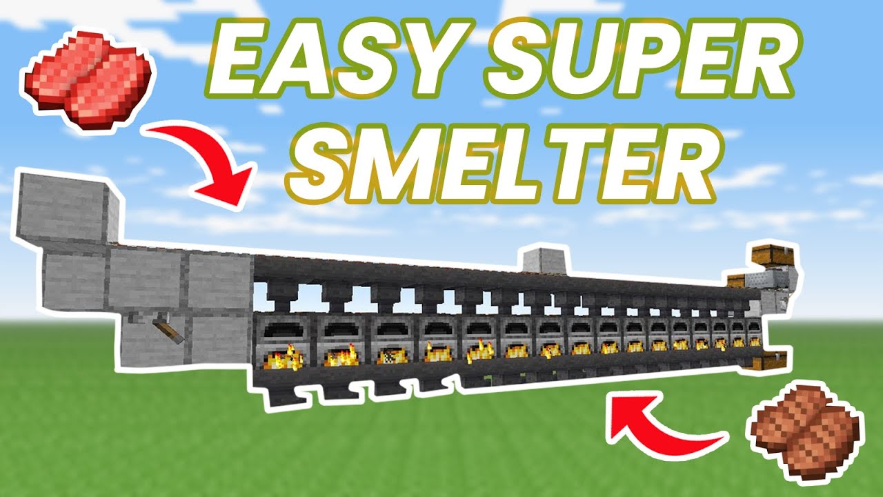 How To Create An Easy Super Smelter In Minecraft Tutorial 2021 - YouTube