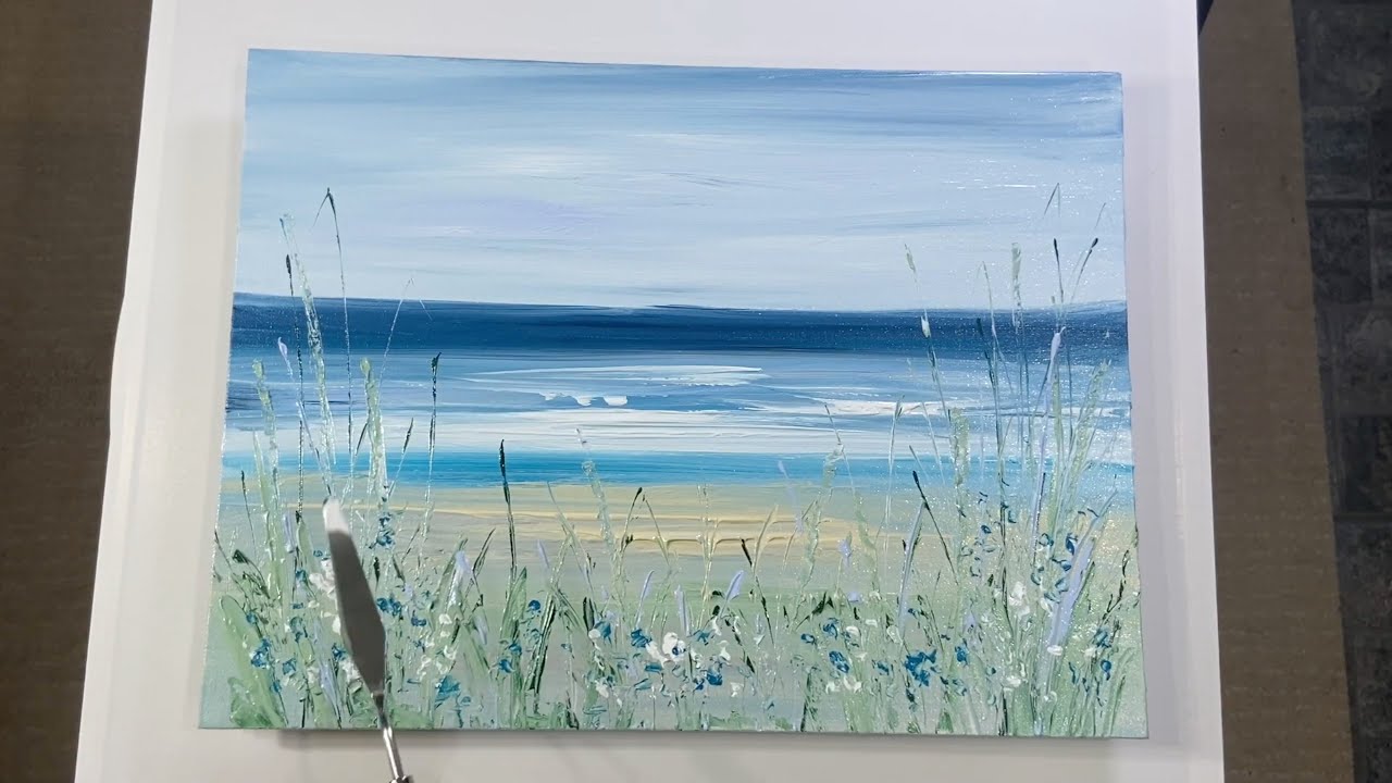 Cornish Flowers Seascape Coastal Art Floral - YouTube