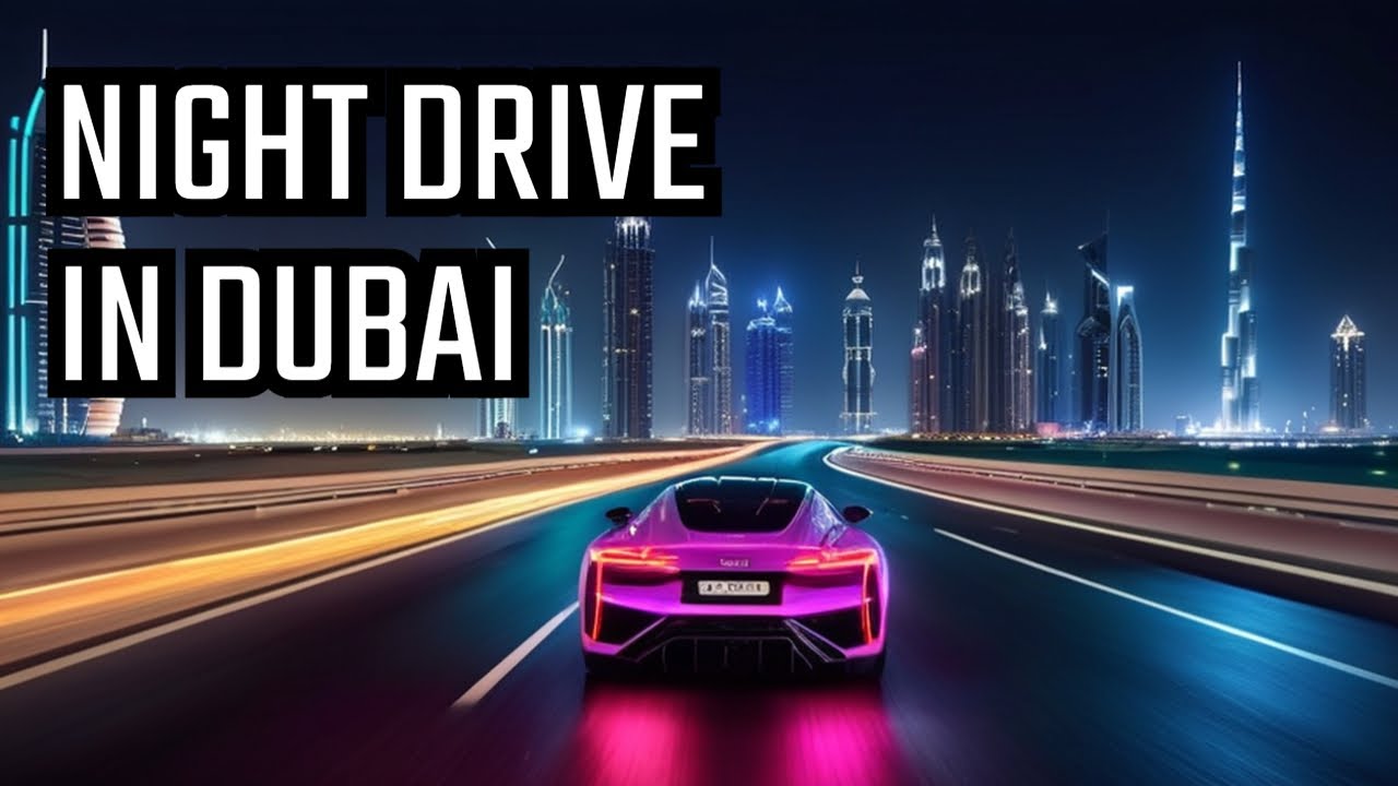 Dubai downtown night drive 4k l Driving through dubai at night - YouTube