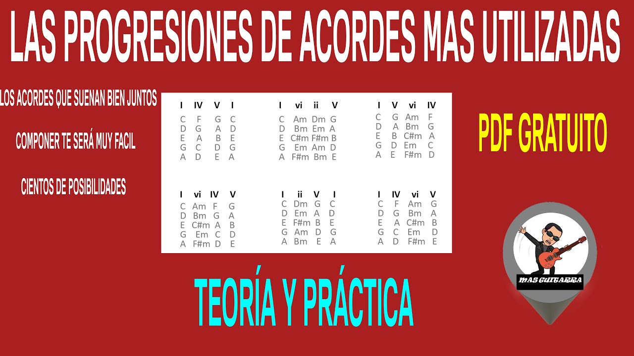 LAS PROGRESIONES DE ACORDES MAS UTILIZADAS – LOS ACORDES QUE SUENAN BIEN JUNTOS - YouTube