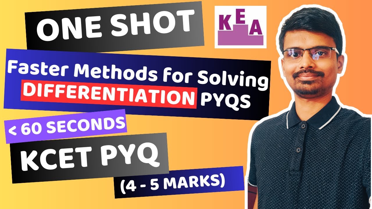 Differentiation ALL PYQs | KCET 2025 | Solving KCET PYQs like a Pro ...