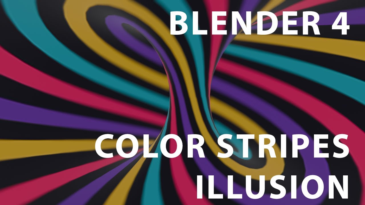 Blender 4 Color stripes Illusion Tutorial #videosforfreeeducation - YouTube