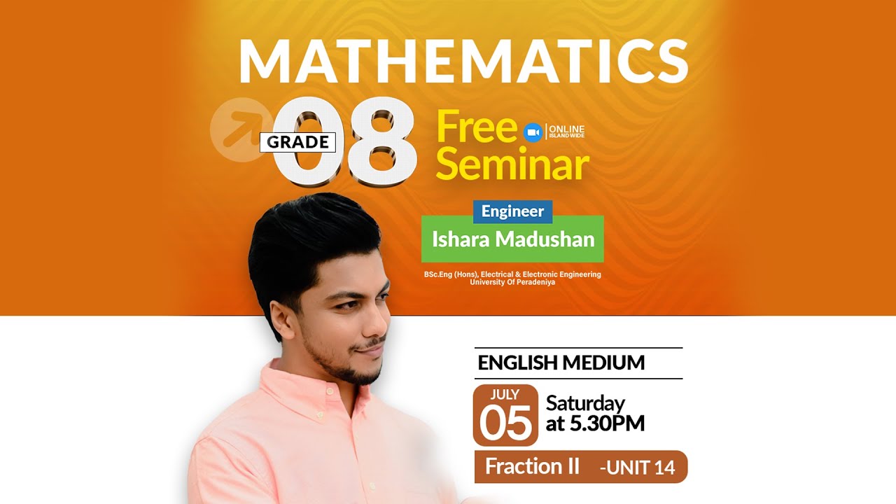 Grade 08 English Medium | Unit 14 | Fractions II | Maths English Medium ...