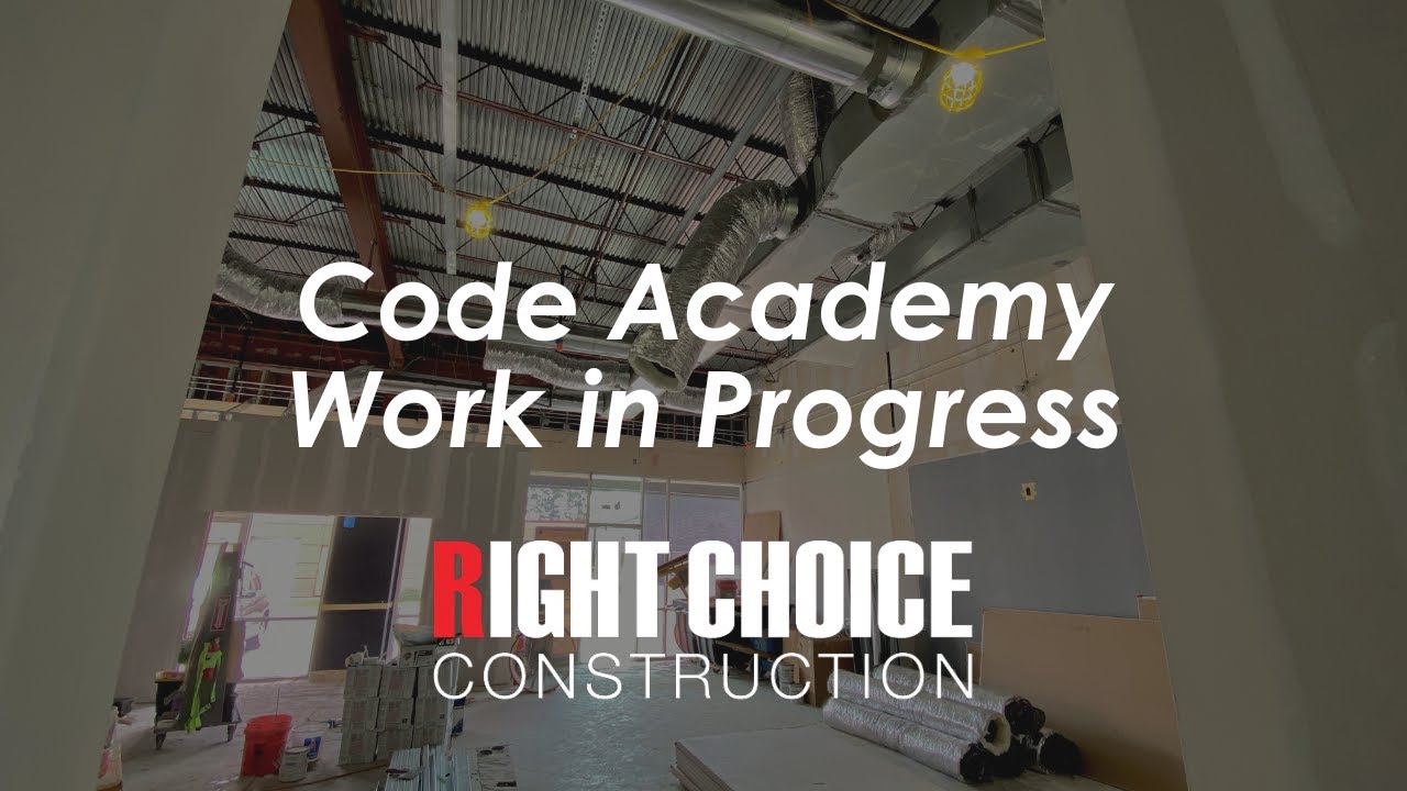 Our Code Academy work-in-progress video showcases the construction ...