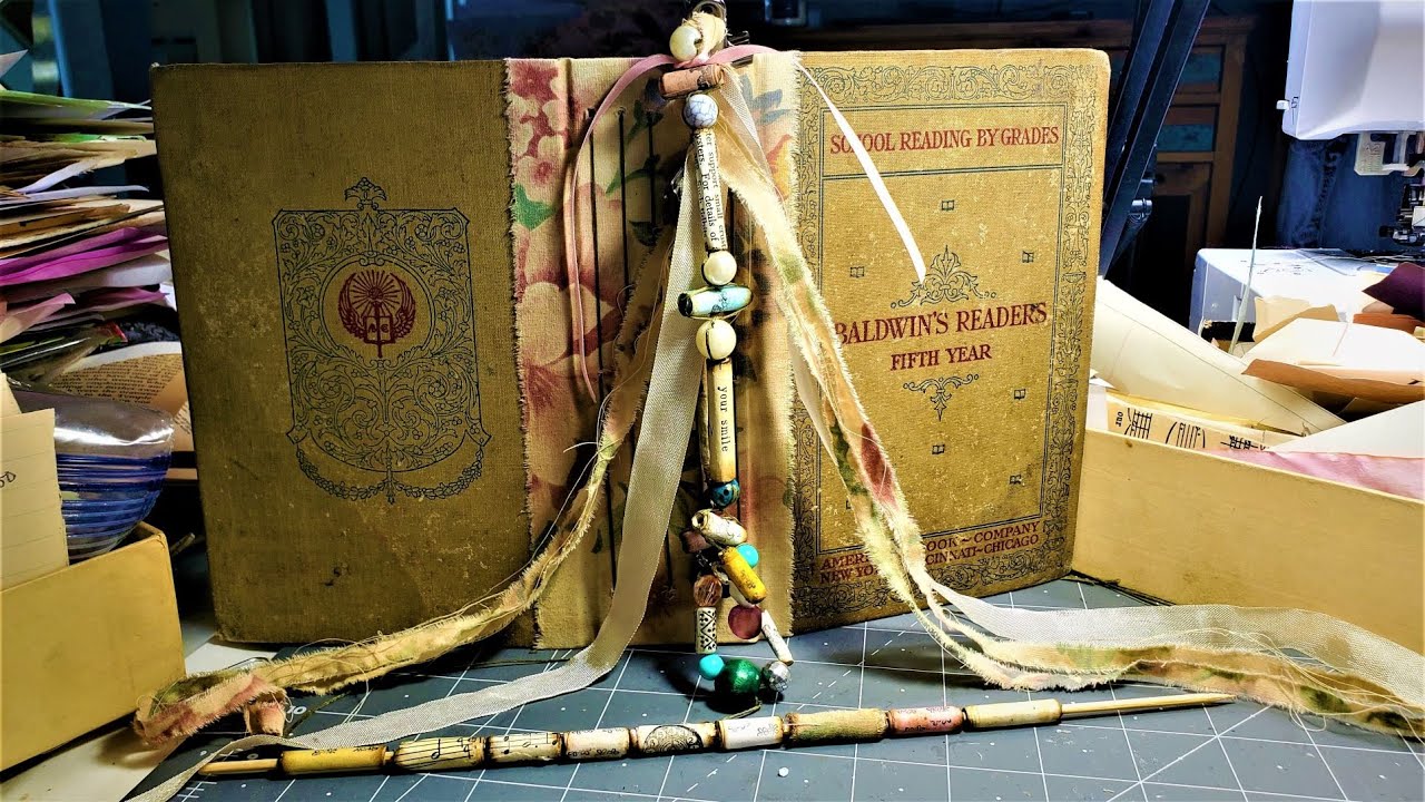 Let's Make JUNK JOURNAL JEWELRY! Easy Paper Beads & Spine Dangles! The ...