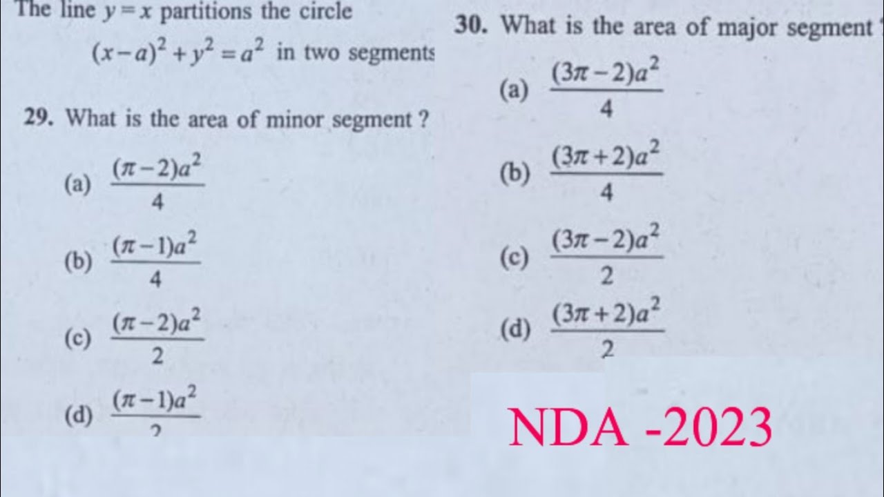 The Line Y x Partisions The Circle x a y a In Two Segments What the-line-y-x-partisions-the-circle-x-a-y-a-in-two-segments-what