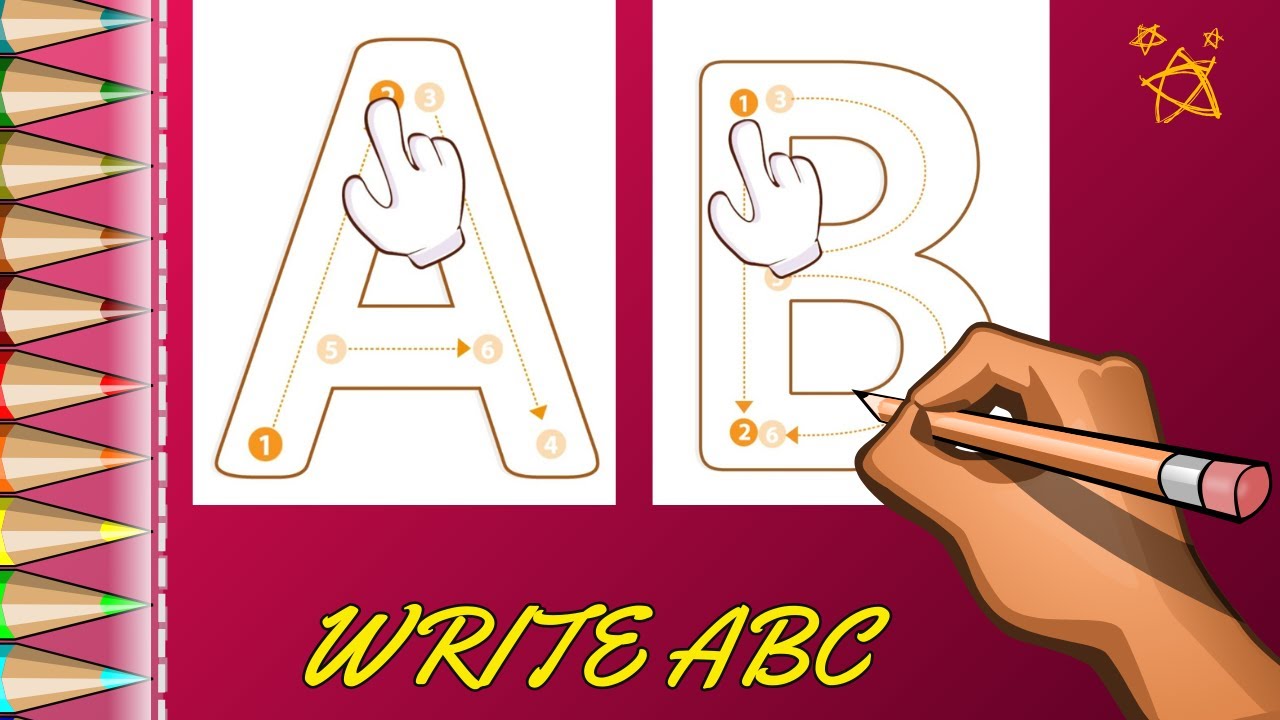 Alphabet writing for kids | A to Z | |How to Write Letters for Children ...