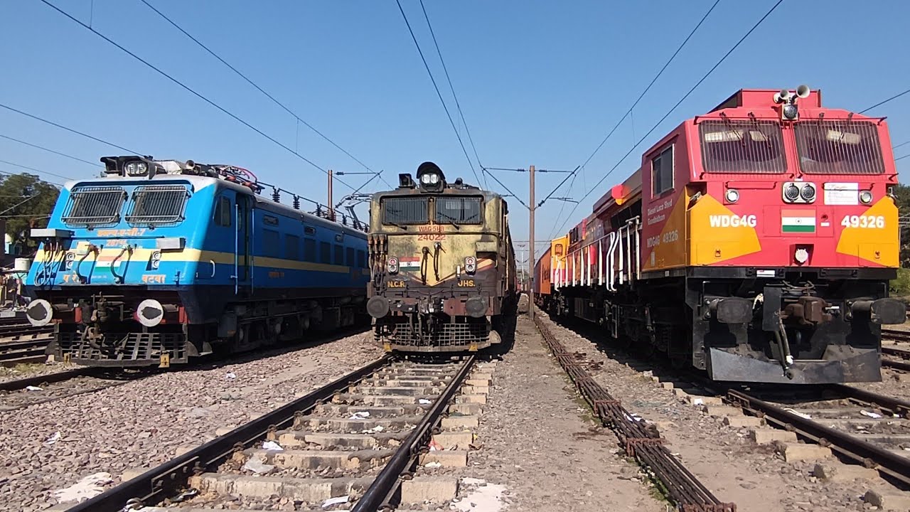 Electric & Diesel Most Powerful Train Engine For Goods Train 🔥 - YouTube