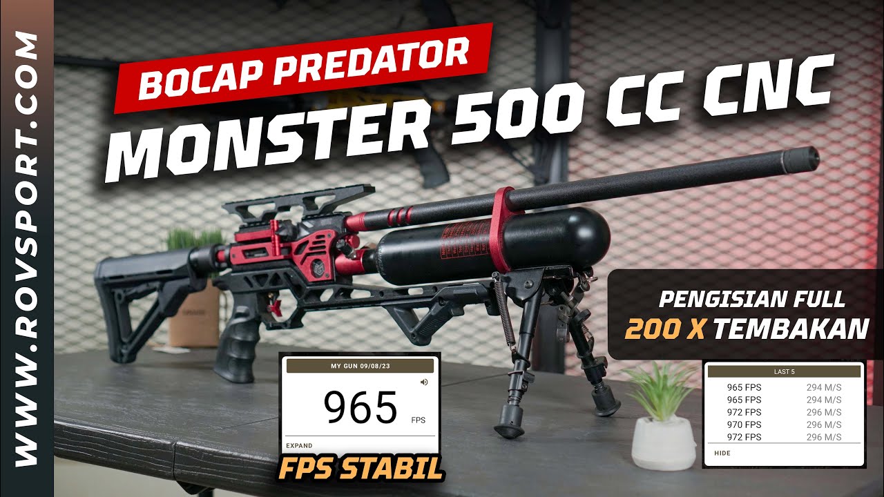 SENAPAN ANGIN BOCAP PREDATOR MONSTER 500 CC | PRODUK TERBARU, KONSUMSI ...