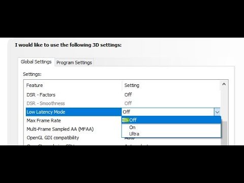 How to add ON option in low latency mode in NVIDIA Control panel. - YouTube