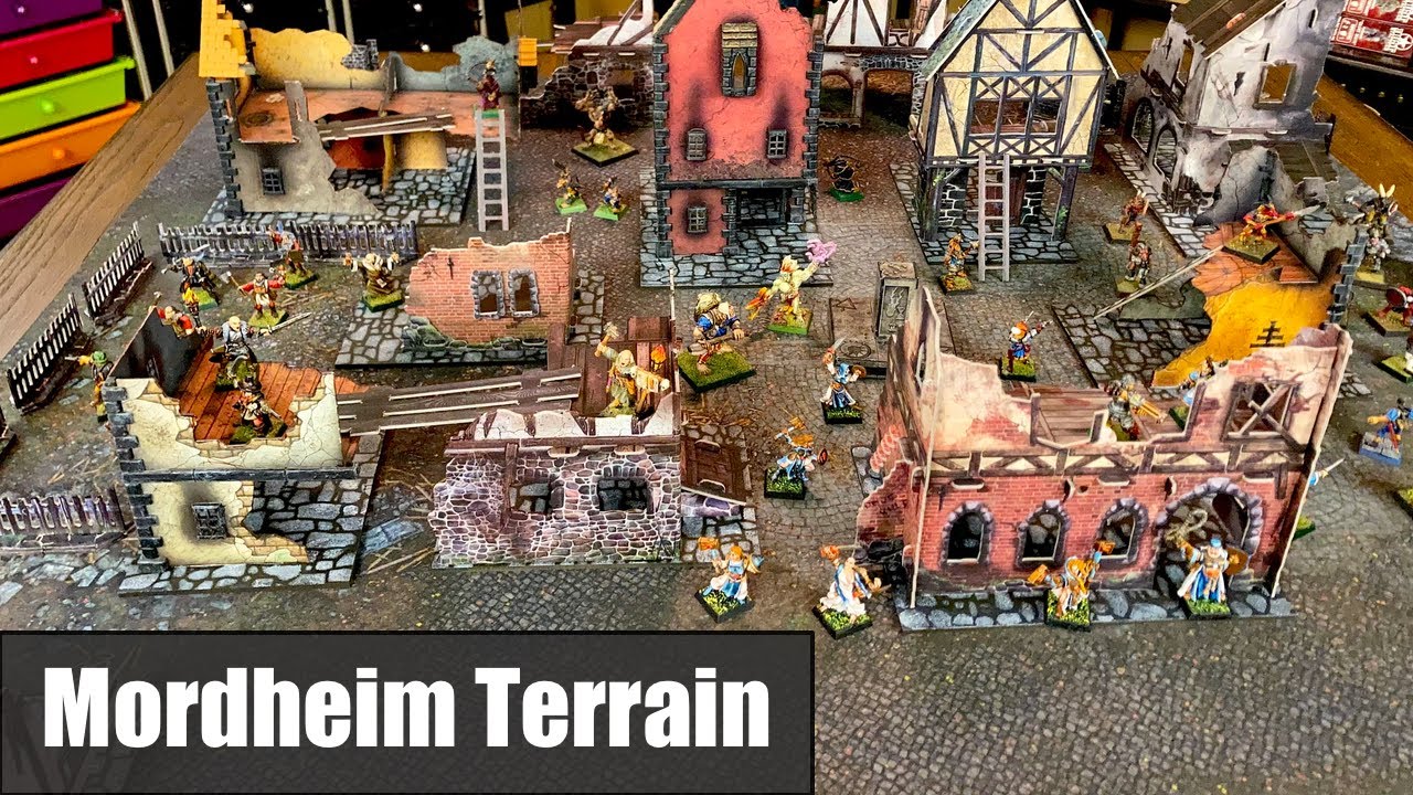 Mordheim Terrain Project, Restoration and Basing - YouTube