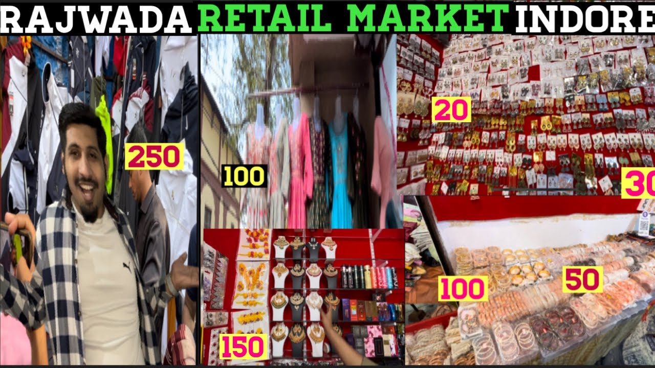 Indore Rajwada cloth and jewellery market| Indore Rajwada sarafa ...