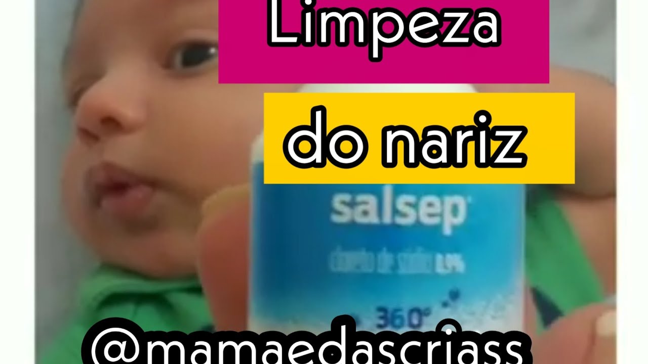 Como limpar o nariz do bebê? Usando o salsep 360 - YouTube