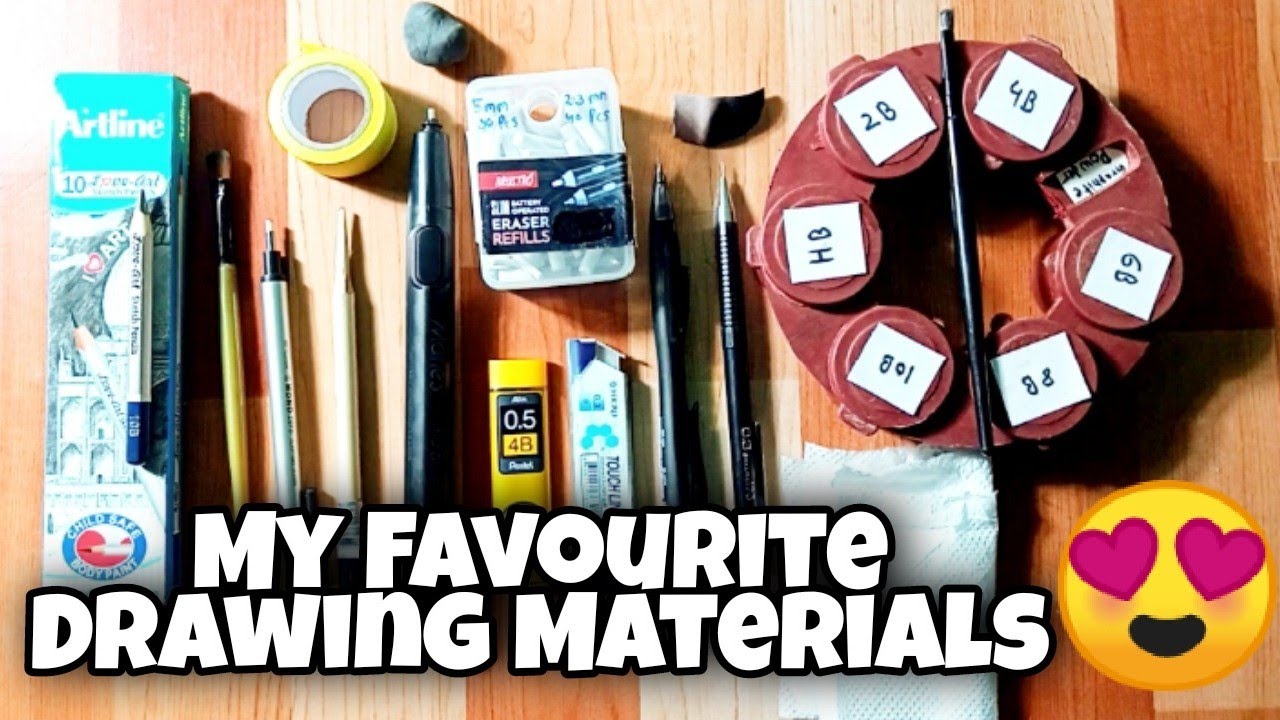My favourite Drawing Materials that you "Must have" 😍 - YouTube