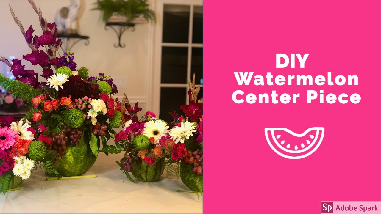 DIY Watermelon Center Piece - YouTube