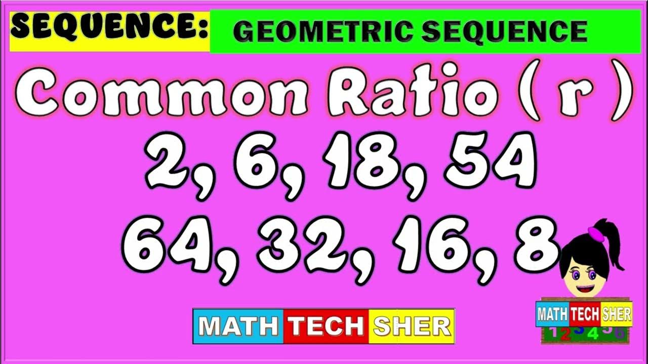 GEOMETRIC SEQUENCE Find the common ratio ( r) - YouTube