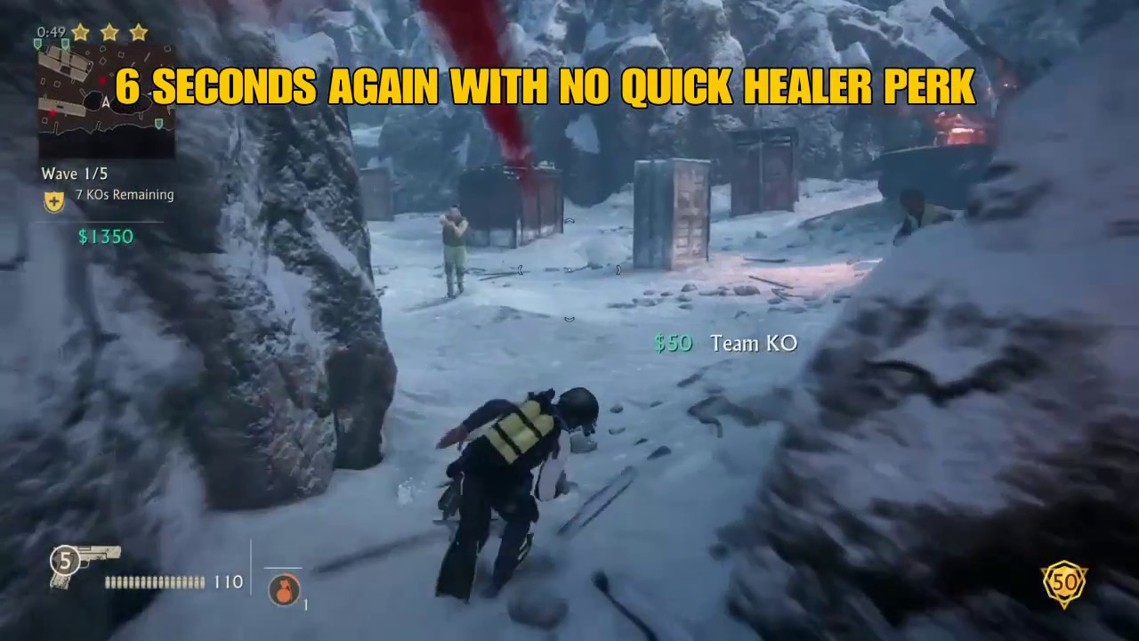 UNCHARTED 4 SURVIVAL MODE:"HOW GOOD IS QUICK HEALER LEVEL 3 PERK ...