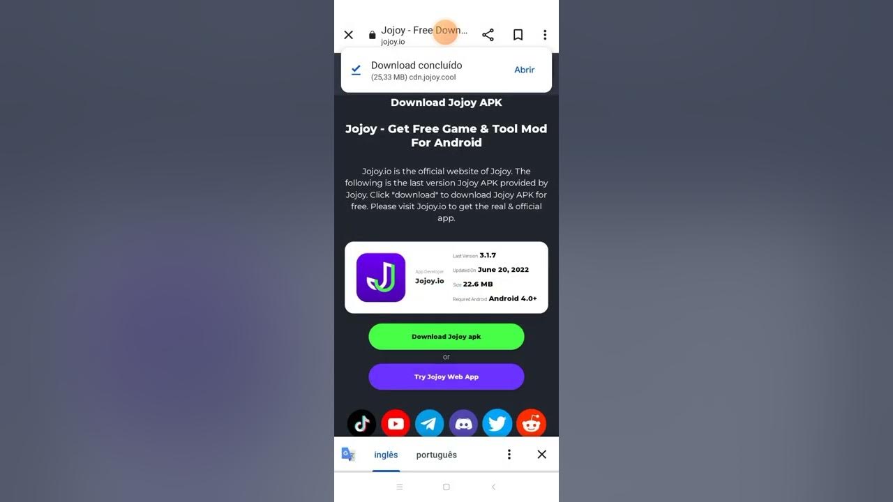 como baixar jojoy.io - YouTube