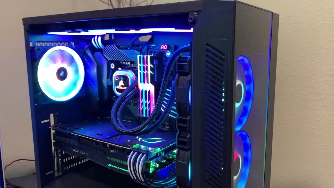 BEAST CUSTOM PC - i7-8700k, Maximus Hero X, 64GB RAM, Corsair LL120 RGB ...