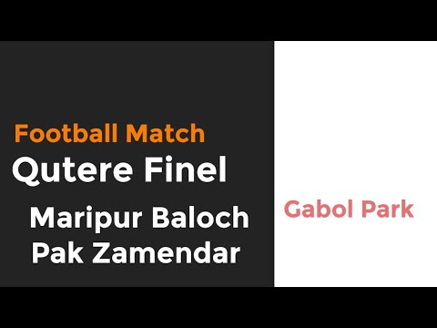 Maripur Baloch FC vs Pak Zamendar FC || Gabol Park - YouTube