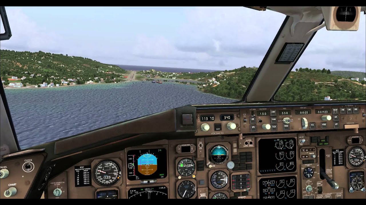 FSX QW 757 200 Approaching LGSK - YouTube