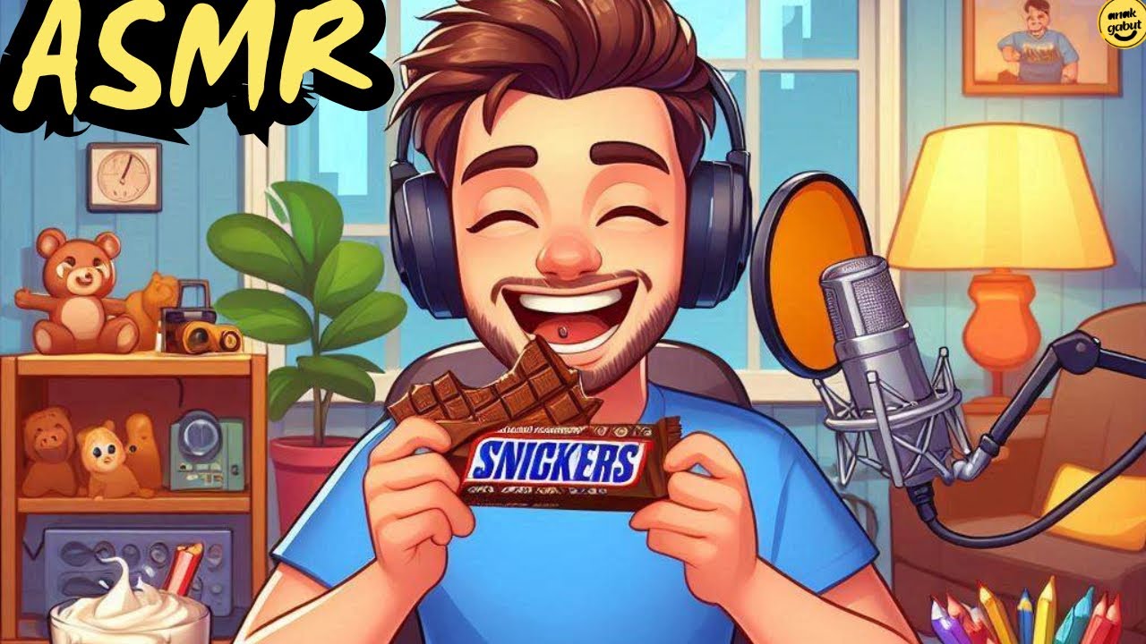 ASMR Chocolate Snickers Eating Sounds🤤 #asmr #asmrsounds #chocolate # ...